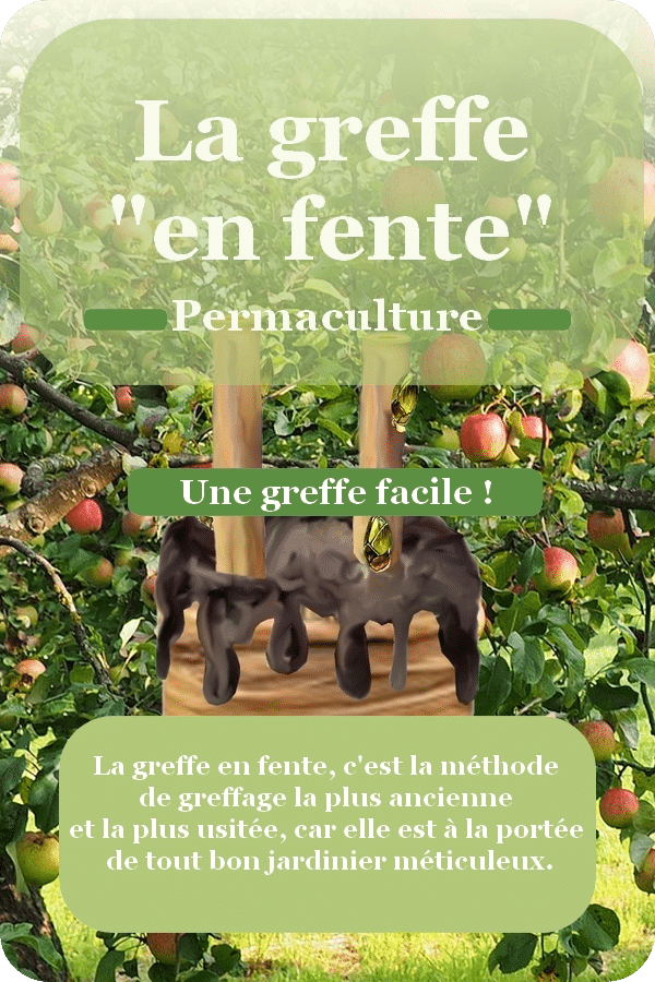 La greffe en fente des arbres fruitiers en permaculture
